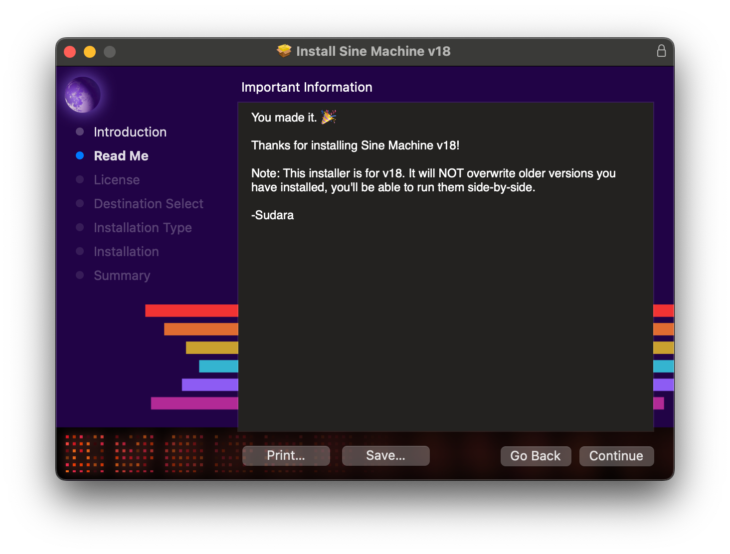 Installing Sine Machine · Melatonin